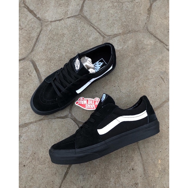 Jual Vans Sk8 Low ‘ Blac Black Contrast White | Shopee Indonesia