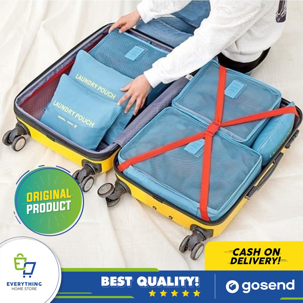 Jual SECRET POUCH Travel Packing Cubes 7in1 Bag Organizer Tas Koper ...