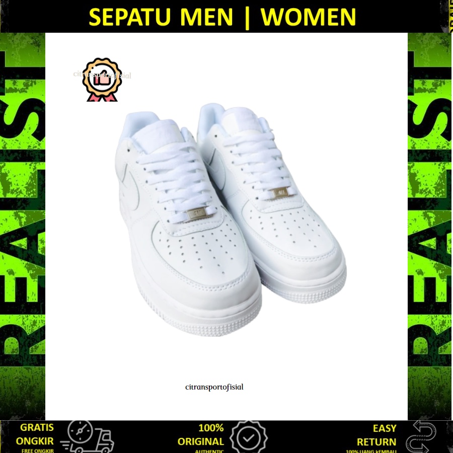 Jual Sepatu Nike Air Force 1 Full Putih Sepatu Sneakers Wanita - Putih ...