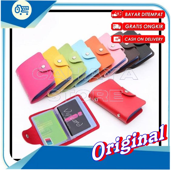 Jual Dompet Kartu Kredit ATM KTP SIM Kartu Nama Model KANCING | Shopee ...