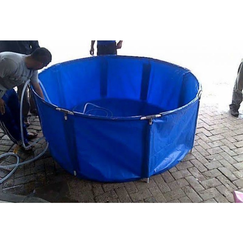 Jual kolam bulet diameter 1,20 tinggi 1 mtr berselot buat paralon bahan ...