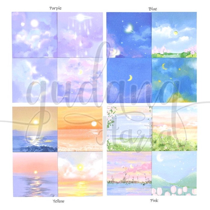 Jual Sticky Notes Set Isi 4 Pretty Scenery Notes Motif Pemandangan ...