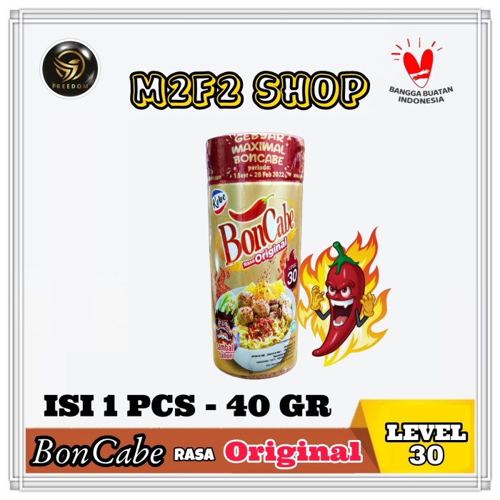 Jual BonCabe Level 30 Sambal Tabur Original Botol - 40 gr (Kemasan ...
