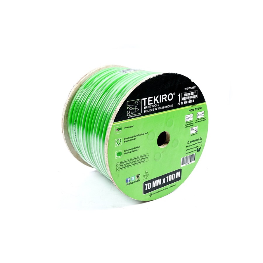 Jual KABEL LAS TEKIRO 70 MM HEAVY DUTY WELDING CABLE 70MM X 100 METER ...