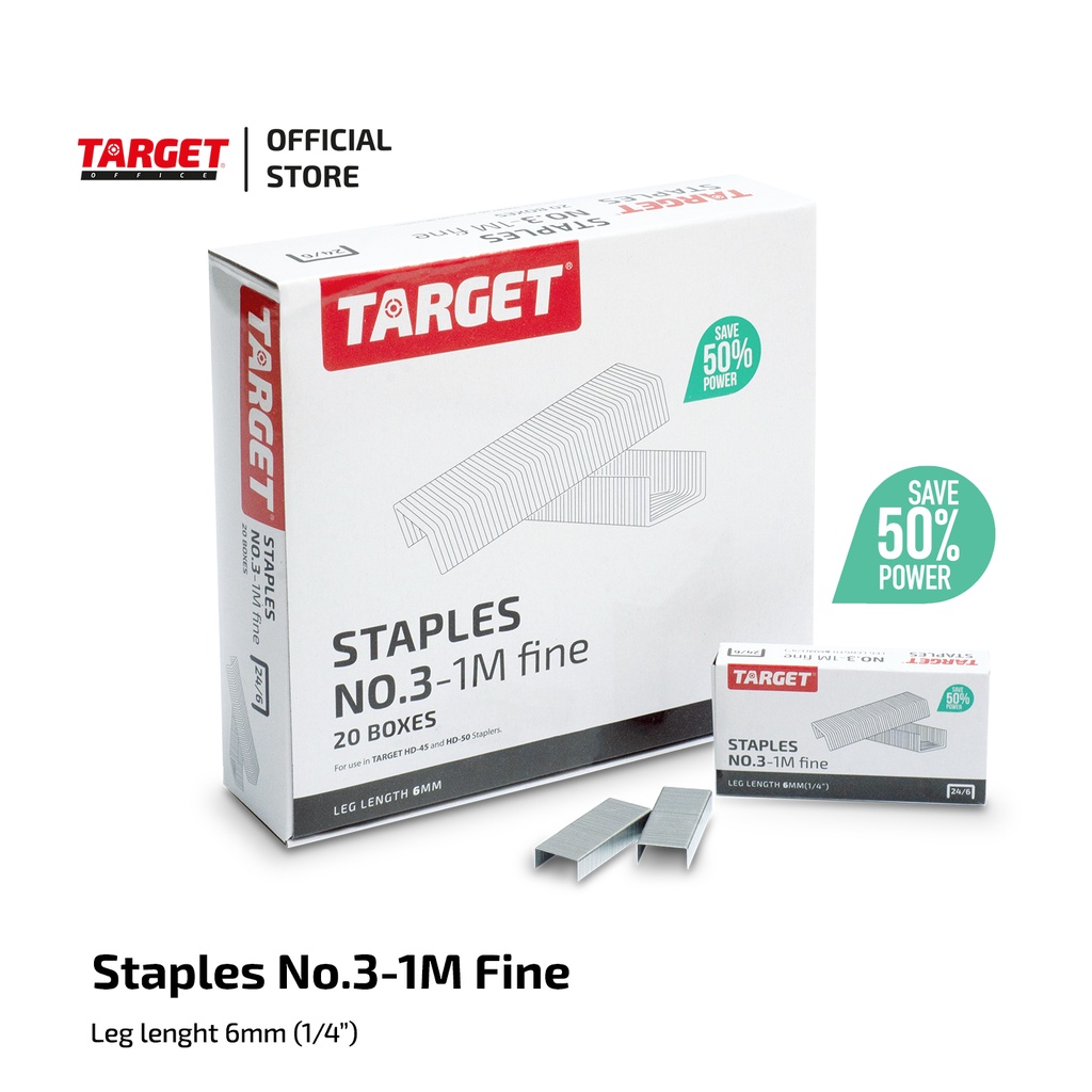 Jual Target - Staples NO 3 ISI 20 ( 24/ 6) | Shopee Indonesia