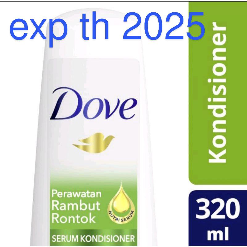 Jual DOVE serum kondisioner perawatan rambut rontok 160ml & 320ml | Shopee Indonesia