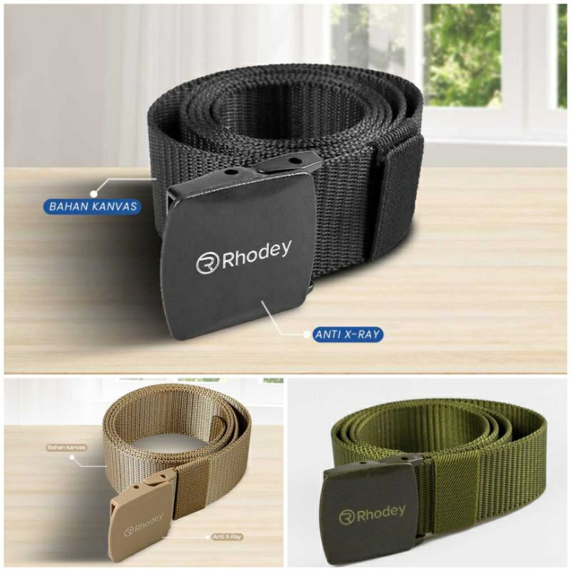 Jual Rhodey Tali Ikat Pinggang Pria Anti Xray Plastik Automatic Buckle ...