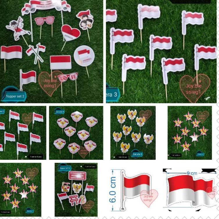 Jual [K[42 ] TOPPER KEMERDEKAAN HUT RI BENDERA MERAH PUTIH GARUDA PER ...