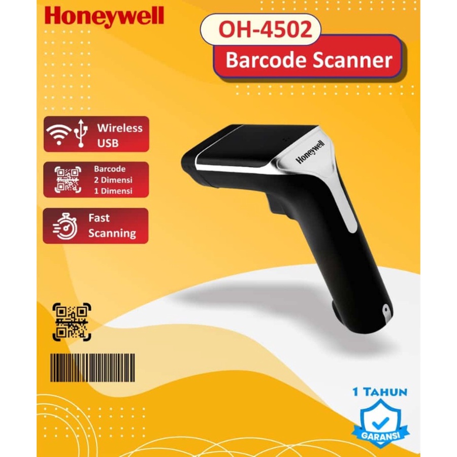 Jual SCANNER BARCODE HONEYWELL OH4502 | OH 4502 QR CODE WIRELESS ...