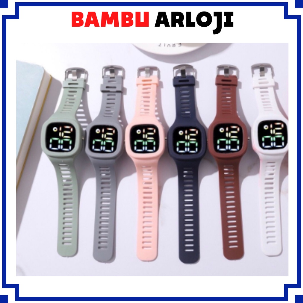 Jual BAJ Jam Tangan LED Digital Pria Wanita Rubber Tahan Air Electronic Fashion Couple Anak ...