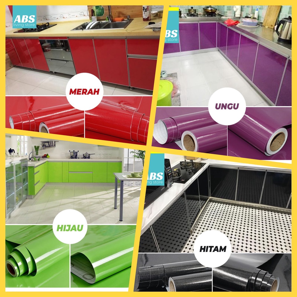 Jual Wallpaper kitchen set sticker lemari stiker kitchen set kulkas ...