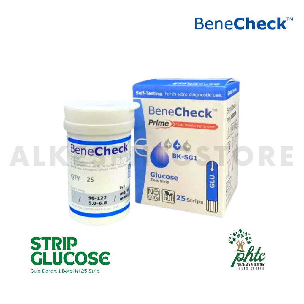 Jual BeneCheck Prime Glucose l Strip Benecheck Prime Gula Darah Isi 25 ...