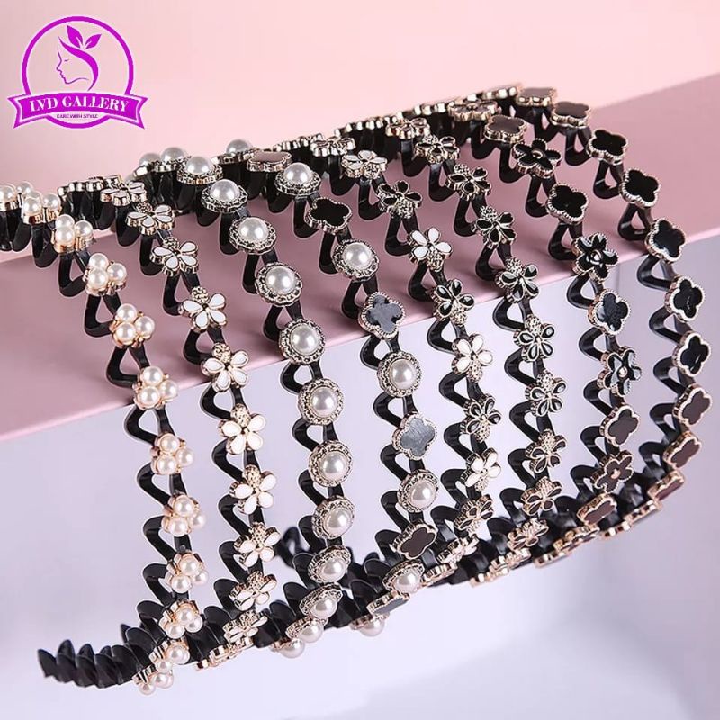 Jual LVD - Bando Fashion Korea Bando Rambut Mutiara Cantik Elastis ...