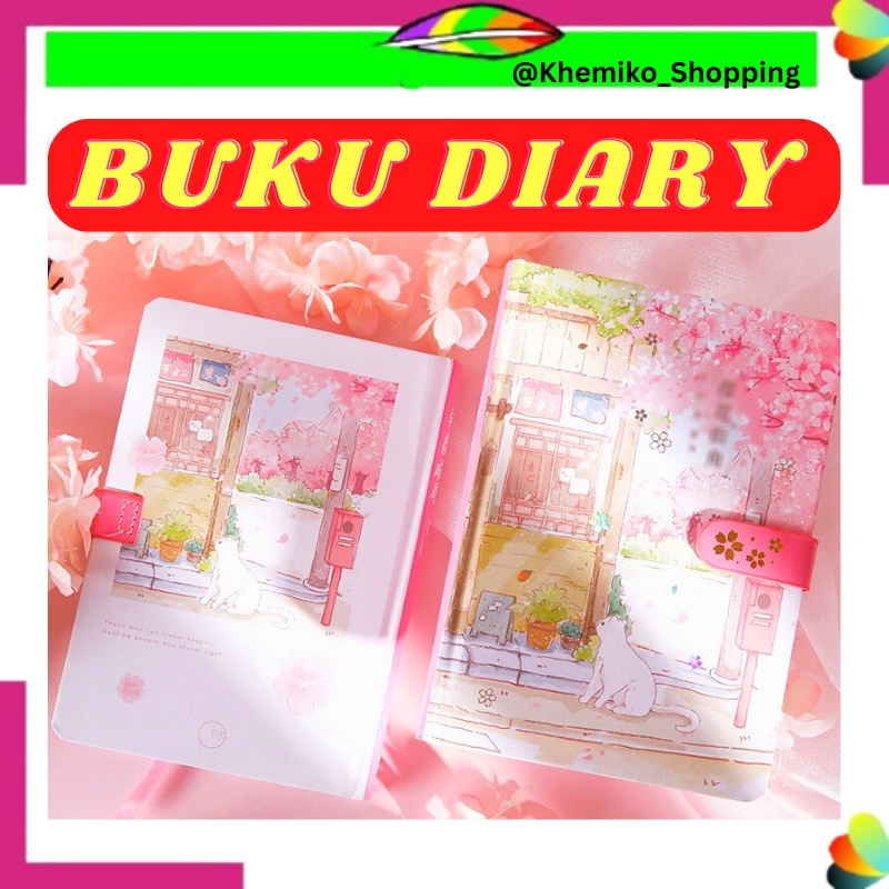 Jual Buku Diary Notee Book Buku Diari Aesthetic gambar kucing ala ...