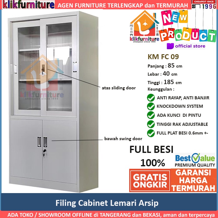 Jual Lemari Arsip Besi Filing Cabinet Besi 4 Pintu KM FC 09 | Shopee ...