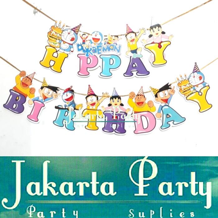 Jual Banner Happy Birthday Karakter / Banner HBD Motif / Party Flag HBD ...