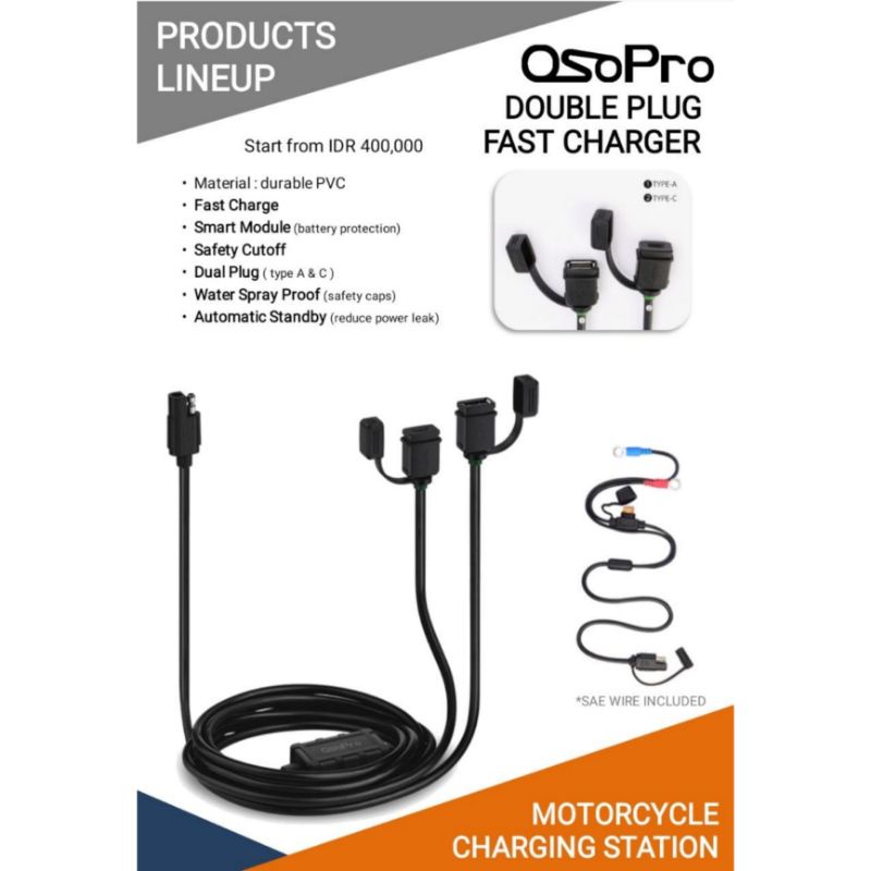 Jual Kabel Fast charger USB motor by OSO Pro | Shopee Indonesia