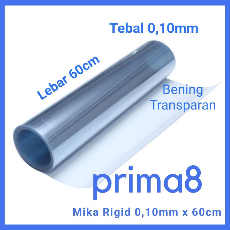 Jual Plastik Mika Kaku Rigid PVC Clear Bening 010 0.10 0,10mm ASLI Lebar 60cm, 1 Roll Utuh ...