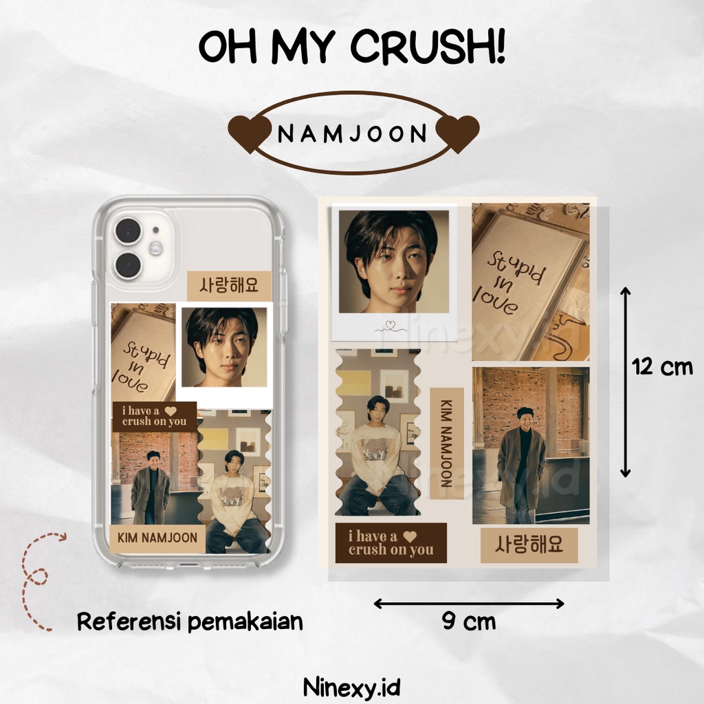 Jual Stiker bts oh my crush aesthetic hp handphone laptop vinyl anti air / sticker jungkook ...