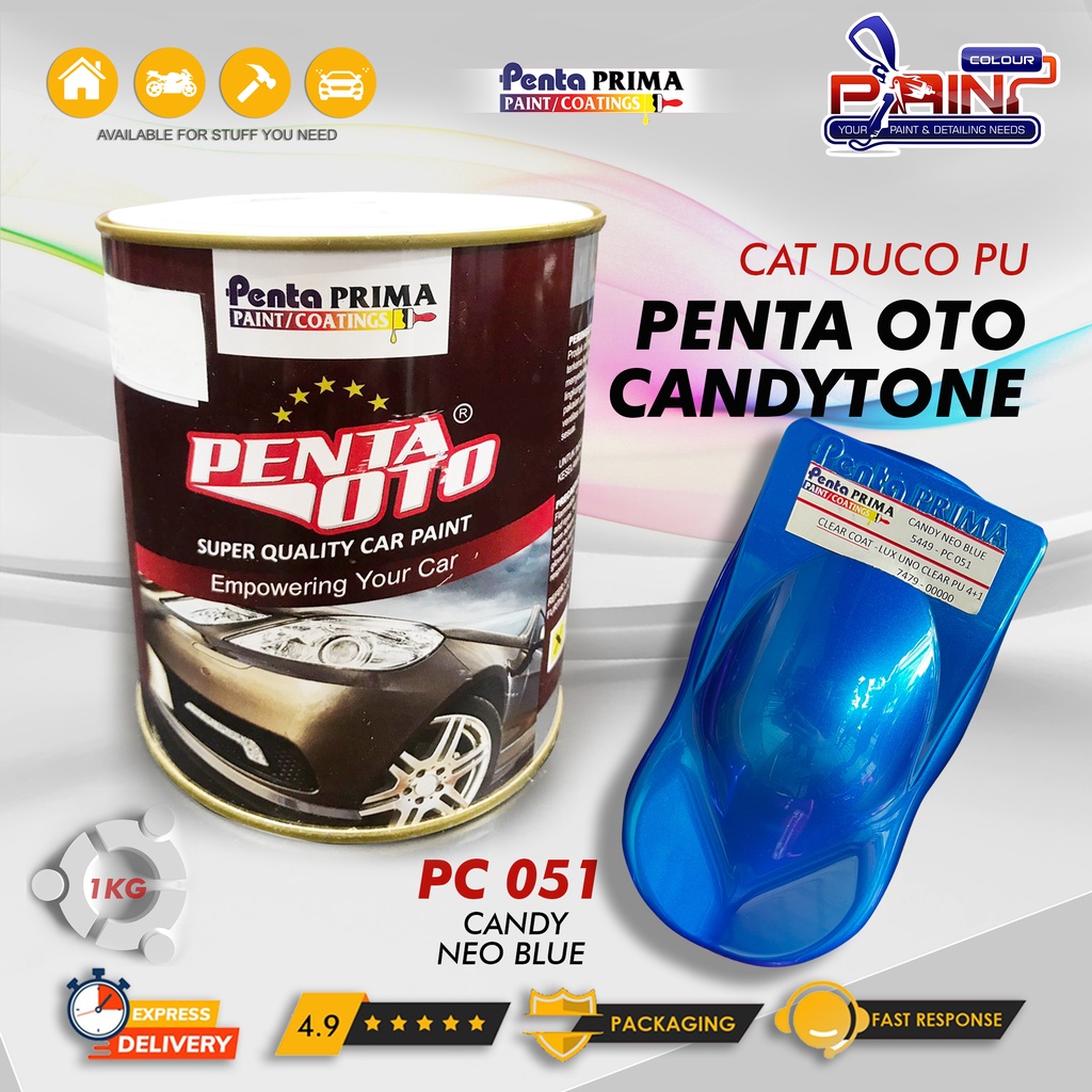 Jual Cat Candy tone CANDY NEO BLUE PU PENTA OTO PC 051 - NEO BLUE | Shopee Indonesia