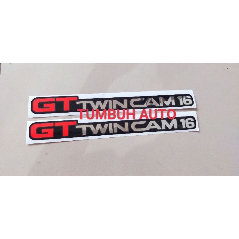 Jual Stiker Sticker Body GT Twincam 16 isi 1 Pcs Toyota Corolla Starlet ...