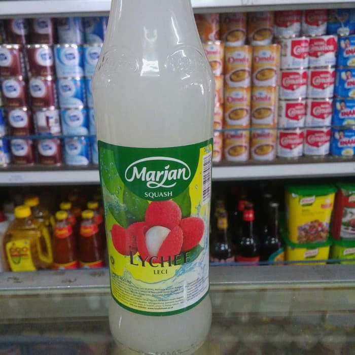 Jual sirup Marjan squash leci / squash leci 450ml lychee syrup | Shopee ...