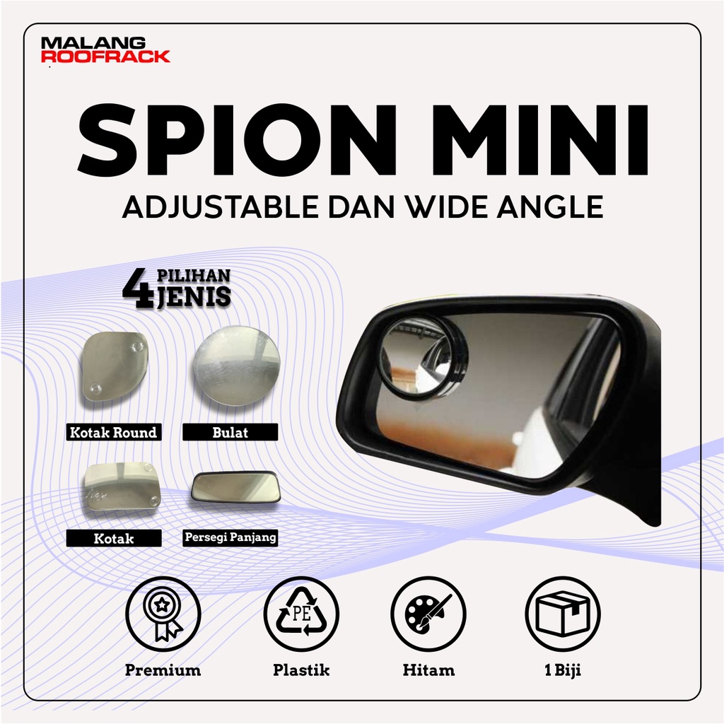Jual Kaca Spion Mini Cembung ADJUSTABLE Universal BLINDSPOT MIRROR 2pcs ...