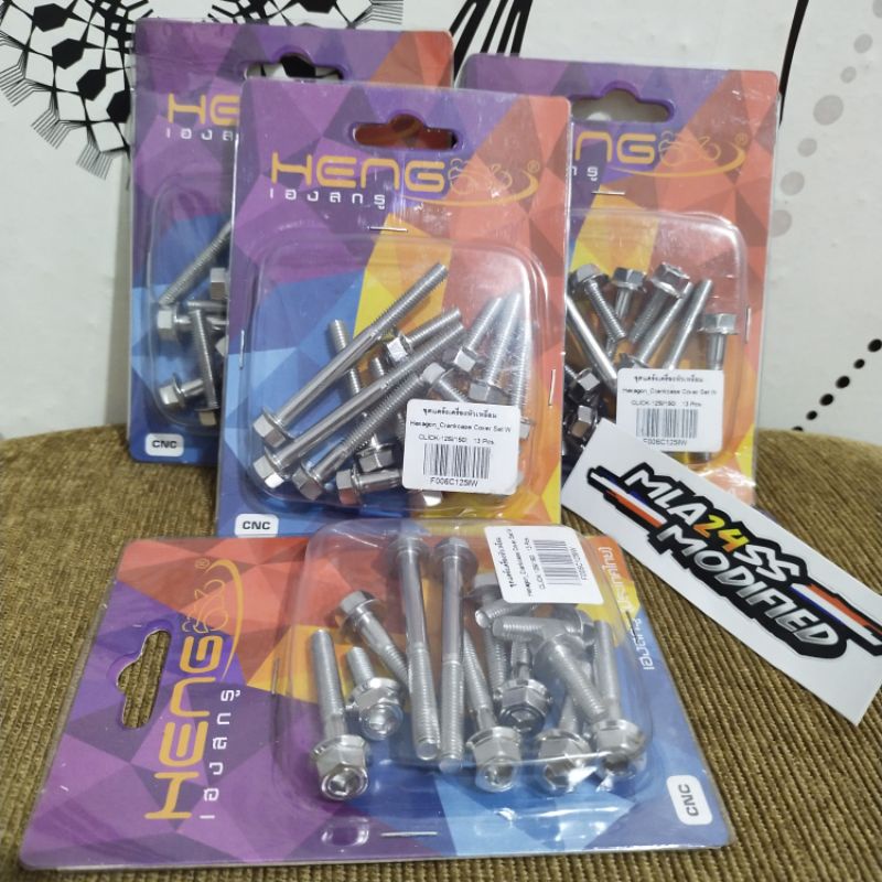 Jual baut probolt cvt Vario 125 150 pcx cbu hexagon 2 kunci Heng thailand original isi 13pcs ...