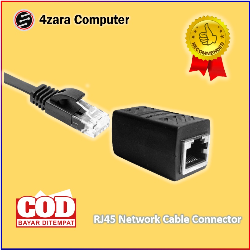 Jual Barrel Konektor RJ45 Cat5 Cat6 FTP Female to Female Jack Coupler ...