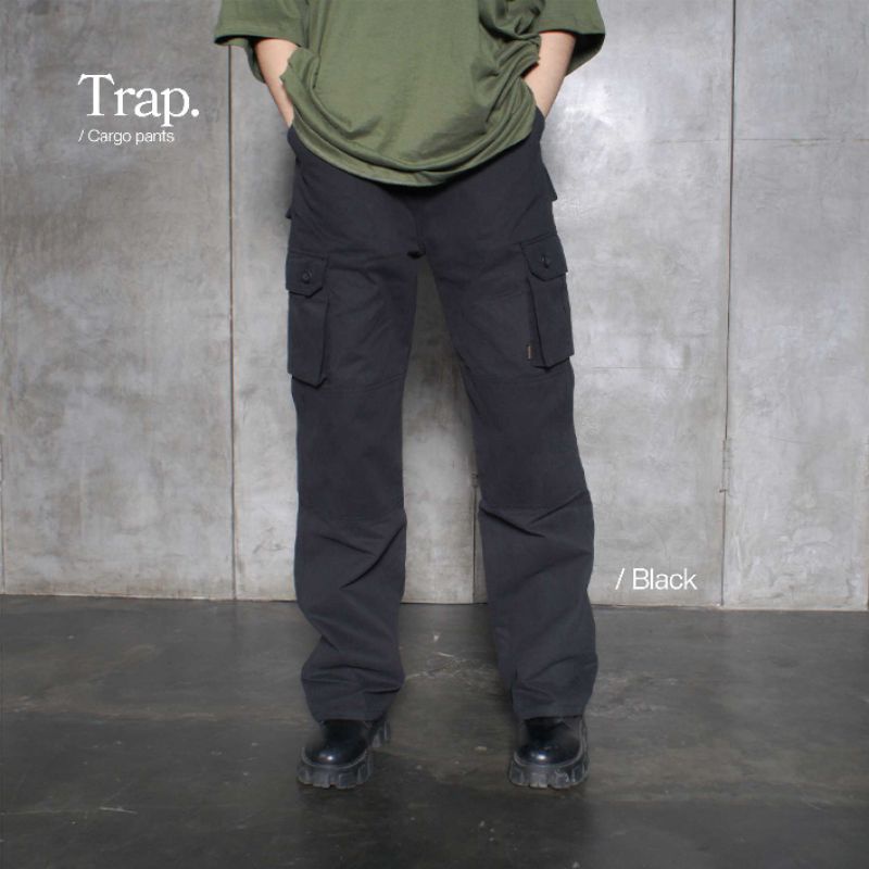 Jual BORDERS // CELANA PANJANG CARGO - TRAP // BLACK | Shopee Indonesia