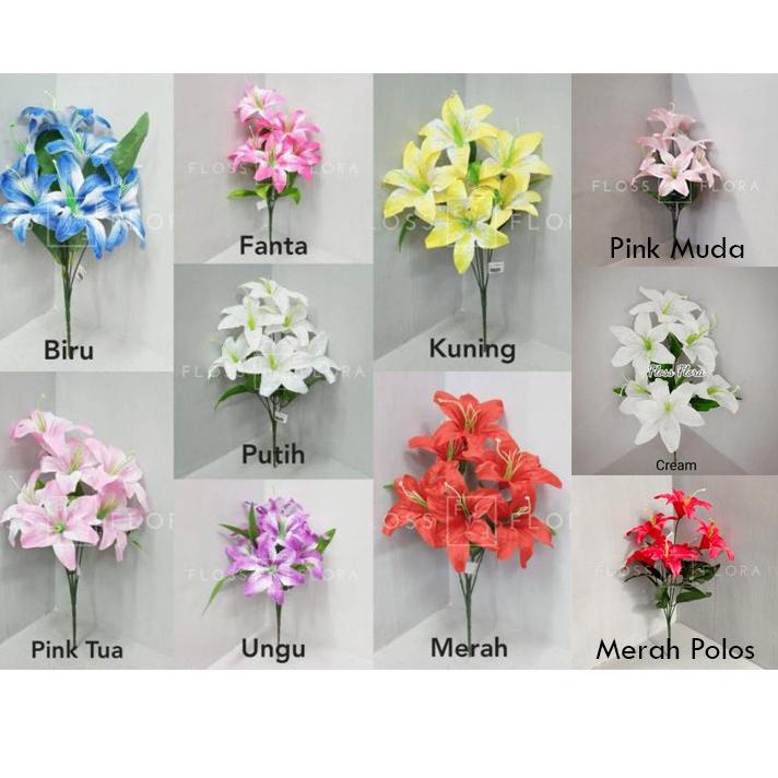 Jual Bunga Artificial / Bunga Palsu / Lily Trumpet x6 –JMB.21De22y ...