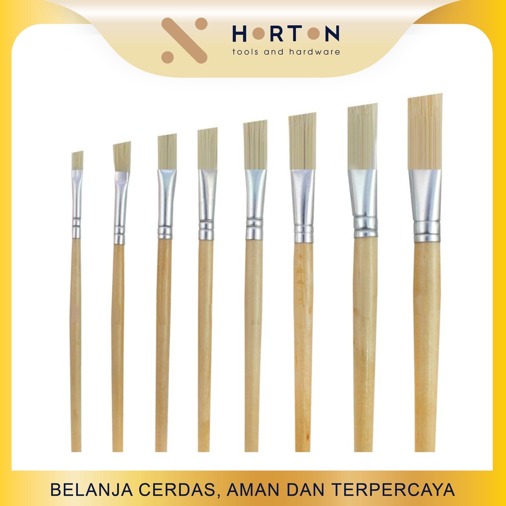 Jual Kuas Lukis Plat Datar / Kuas Cat Air Minyak / Paint Brush | Shopee ...