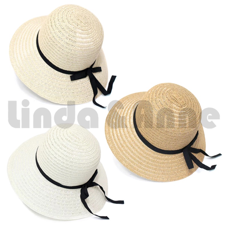 Jual Topi Pantai Bahan Jerami Wanita- Topi Pantai Wanita Pelindung UV - Summerhat Pantai ...