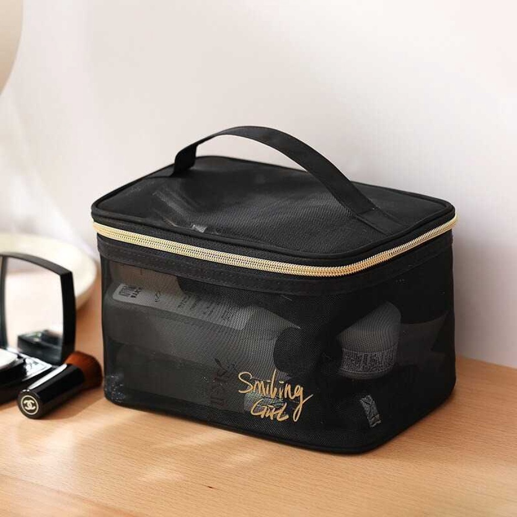 Jual Tas Make Up Kosmetik Transparent Mesh Storage Bag - SMG3 | Shopee ...