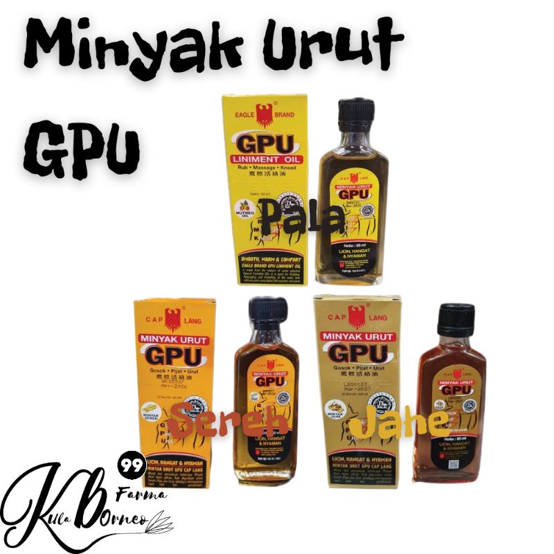 Jual Minyak Urut GPU Sereh, Pala, Jahe 30 ml & 60 ml | Shopee Indonesia