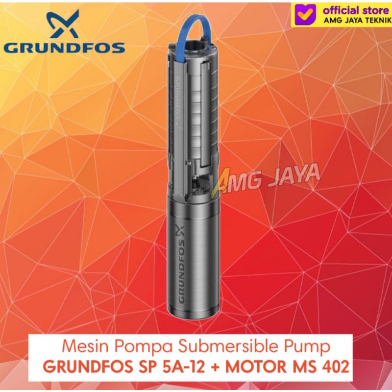 Jual Mesin Pompa Air Satelit Submersible Pump Grundfos SP 5A-12 Oli 1 Phase + Motor MS 402 ...