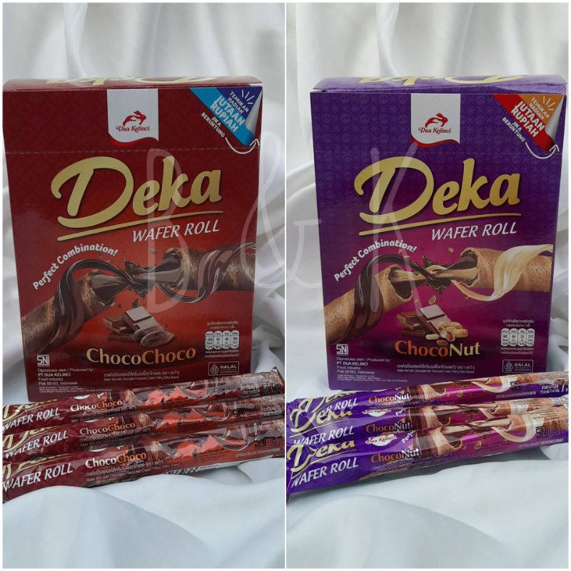 Jual deka wafer roll 1 box isi 24 pcs @ 7.5 gr | Shopee Indonesia
