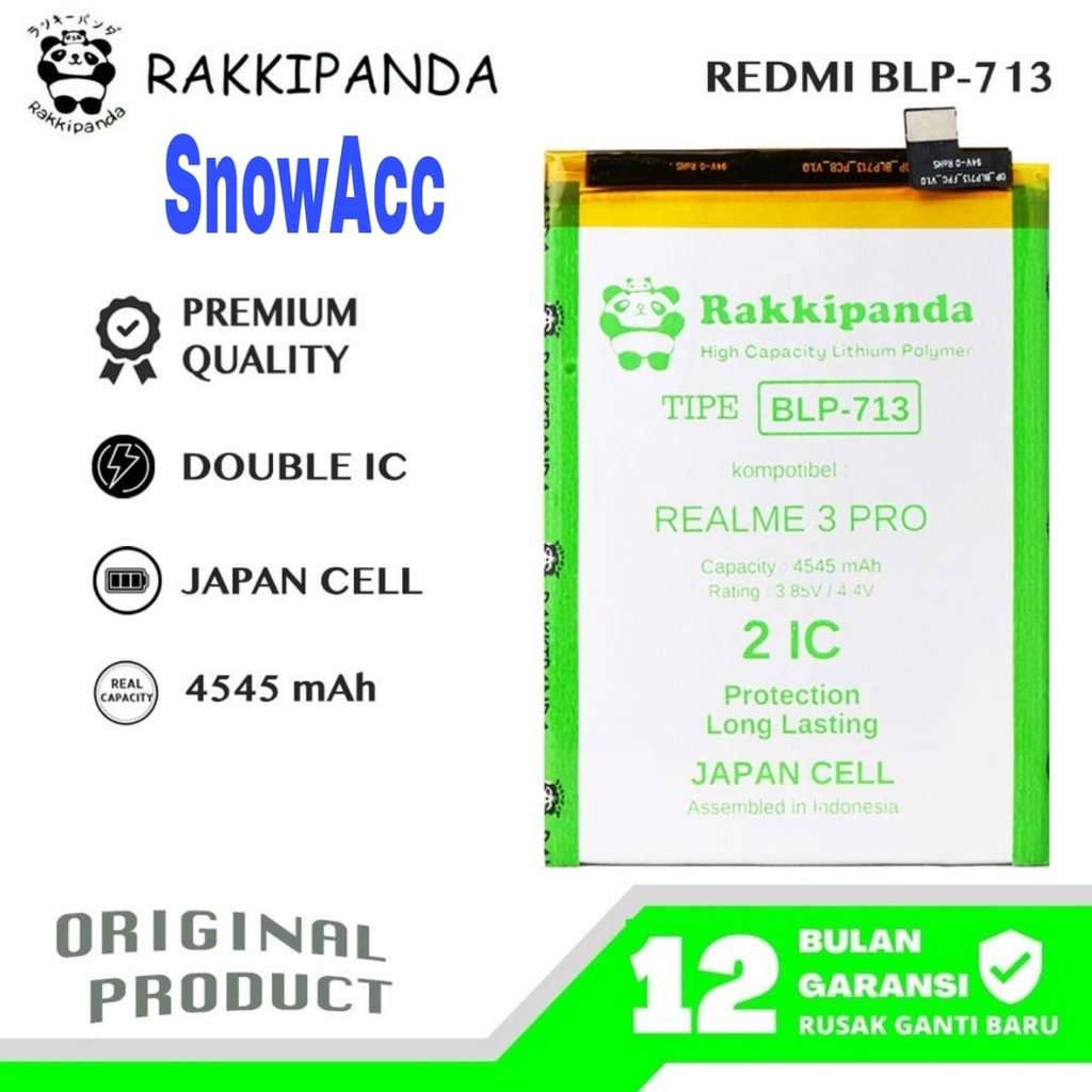 Jual Rakkipanda Baterai Realme 3 Pro Baterai BLP-713 Battery Realme3 ...