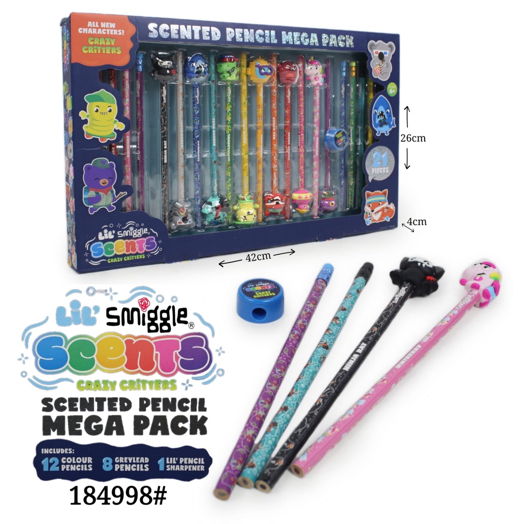 Jual Smiggle Scented Mega Pack Pencil Set | Shopee Indonesia