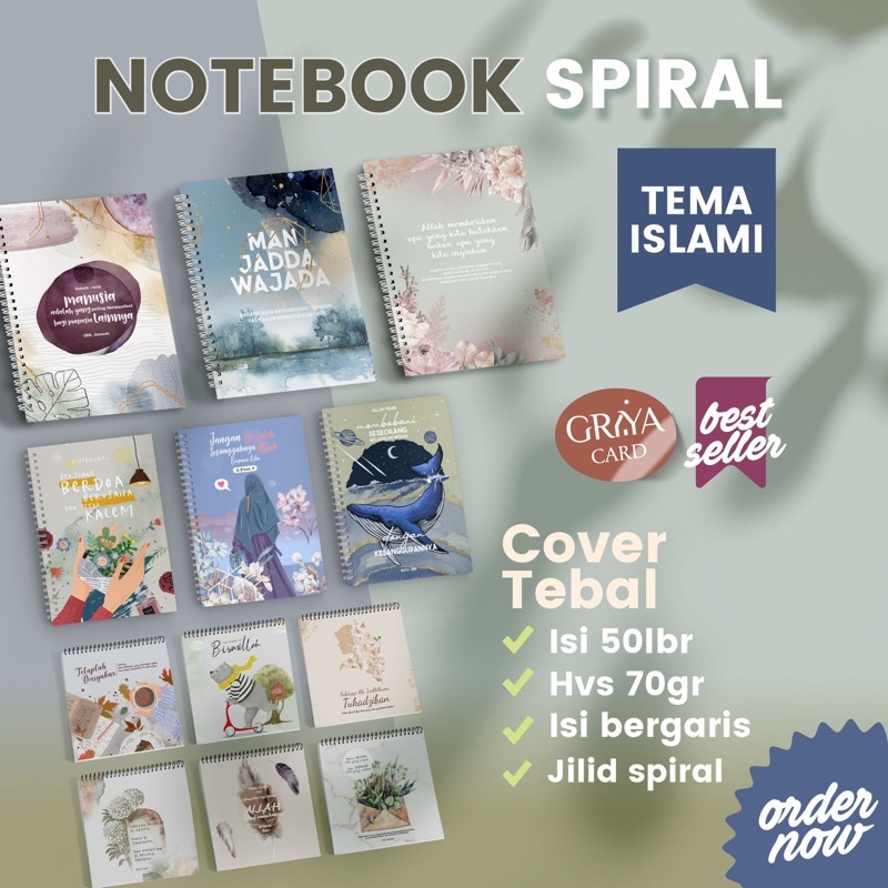 Jual NOTEBOOK | BLOKNOTE | NOTEBOOK ISLAM | BUKU SPIRAL | BUKU CATATAN ...