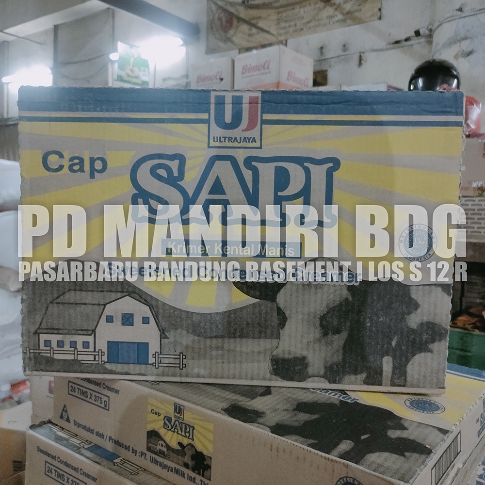 Jual ULTRA JAYA CAP SAPI SKM 375 GR X 24 PCS 1 KARTON | Shopee Indonesia