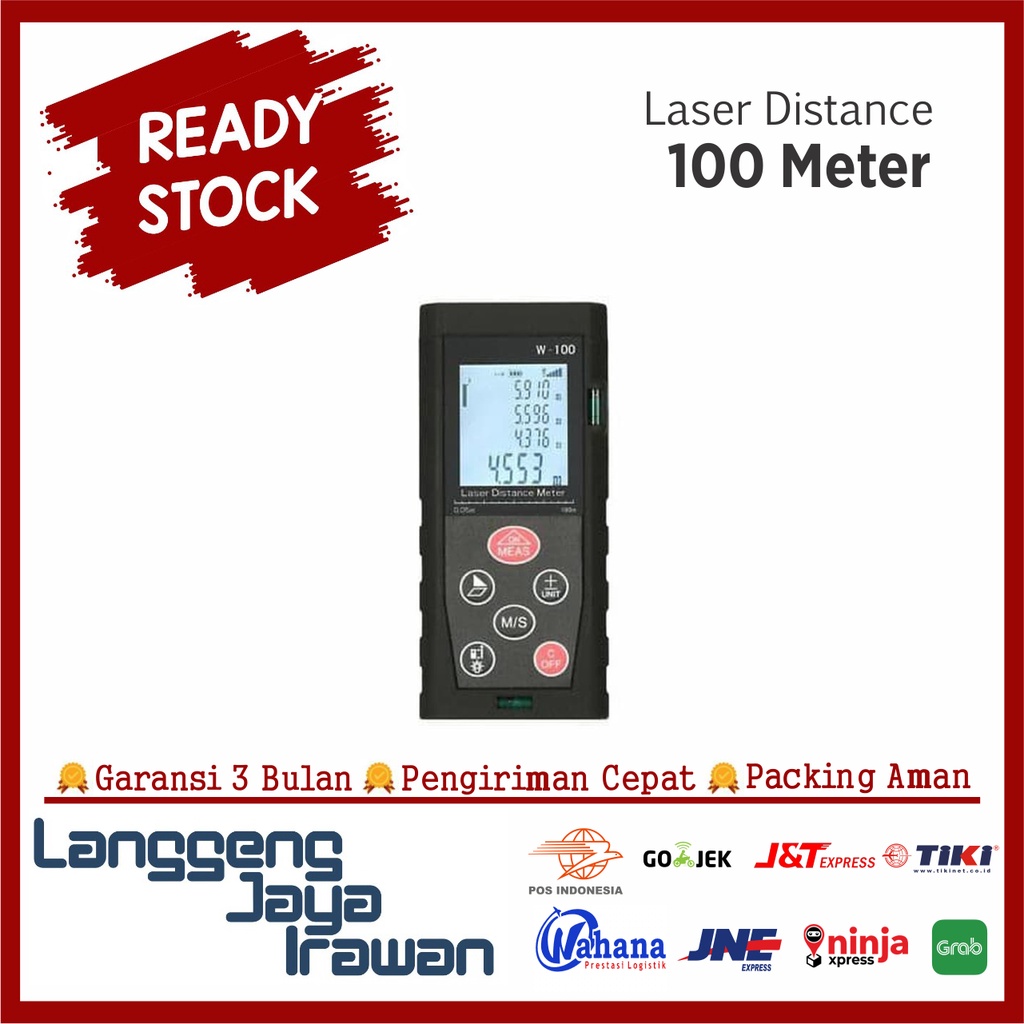 Jual Laser Distance 100 Meter 100M Alat Ukur Jarak Meteran Battery ...