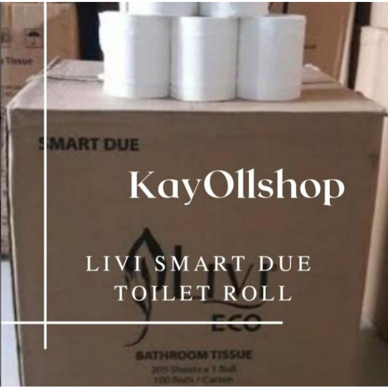 Jual Tissue Toilet LIVI SMART DUE Toilet Roll / Tisu Gulung 1 Dus ...