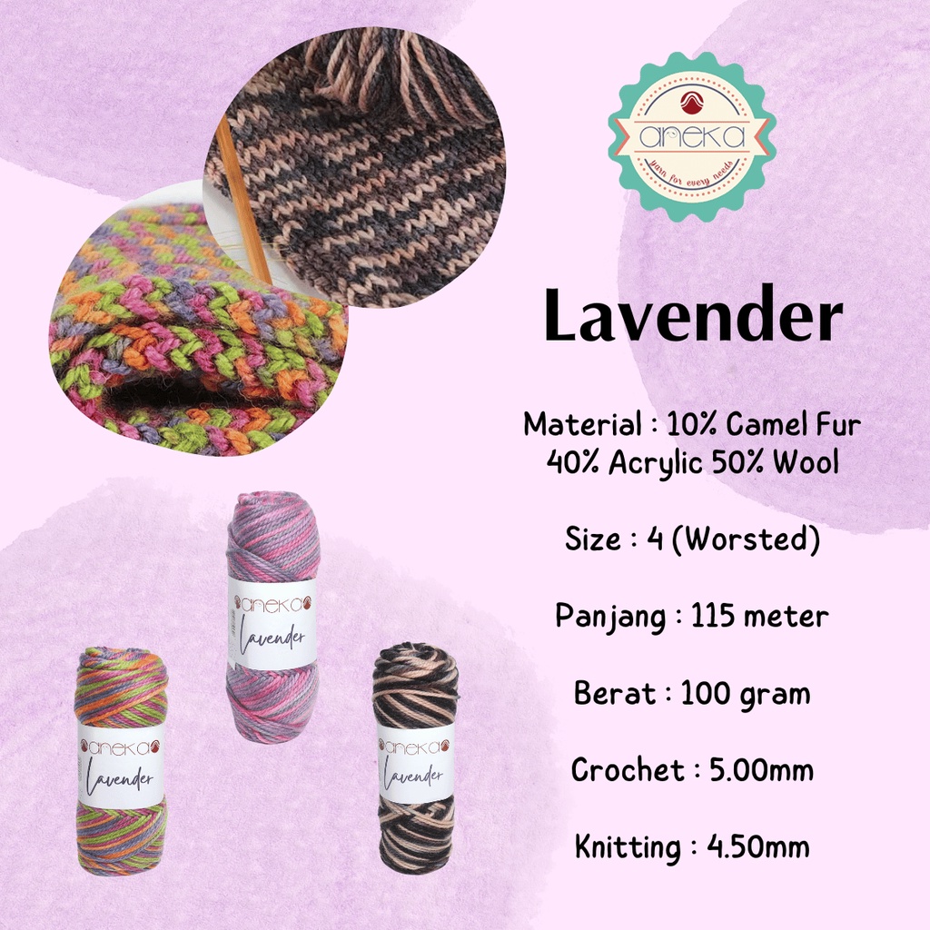 Jual KATALOG - Benang Rajut Lavender / Camel Wool Yarn | Shopee Indonesia