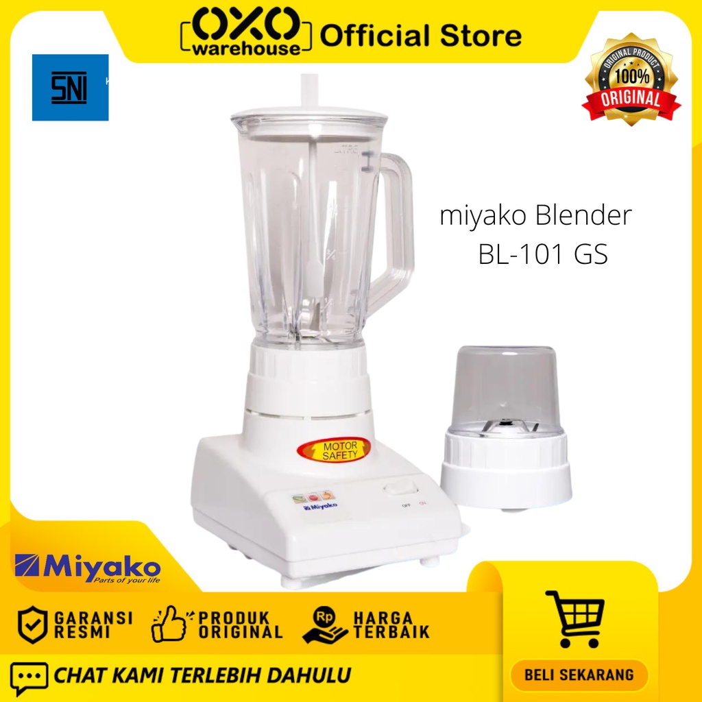 Jual Miyako Blender BL-101 GS 1 Liter Mesin Penggiling Low Watt Garansi ...