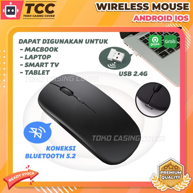 Jual Mouse Wireless Bluetooth Usb Dongle Charge Android Ios Laptop ...