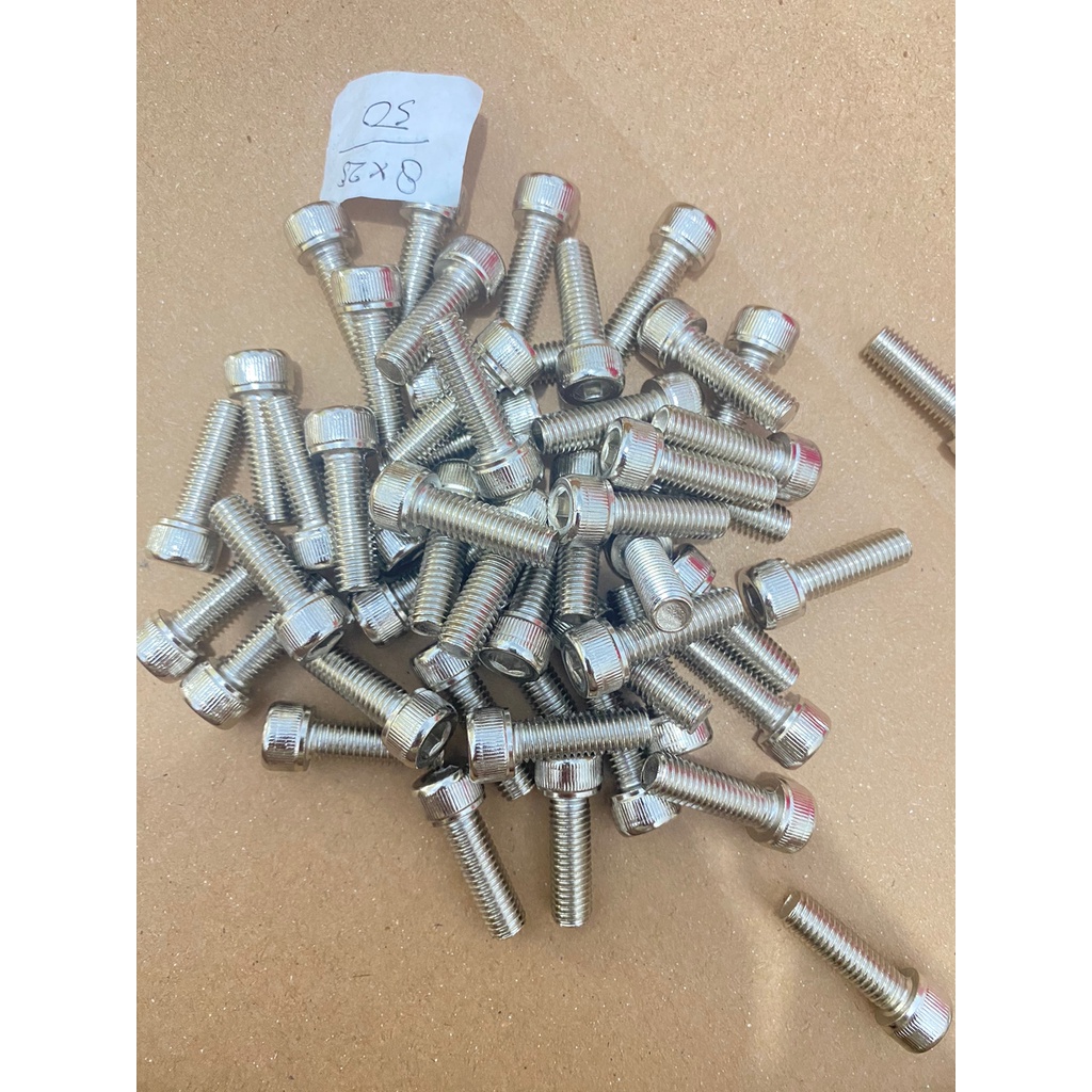 Jual Baut L stainless 8M 8mm / Stanlis / Stenlis / Baut LSS M8 8mm | Shopee Indonesia