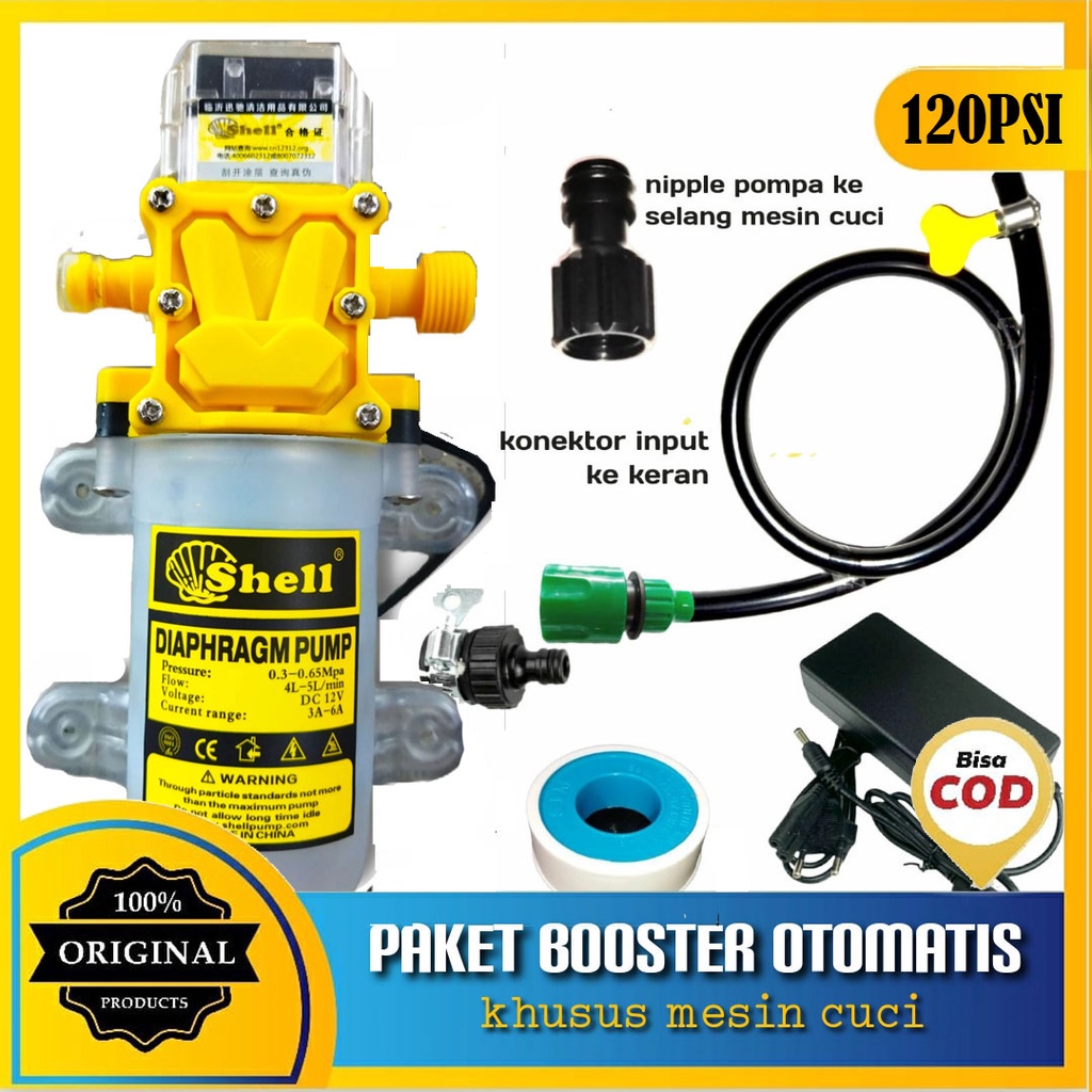 Jual Paket Pompa Booster ke Mesin Cuci - Pompa Shell High Preassure ...