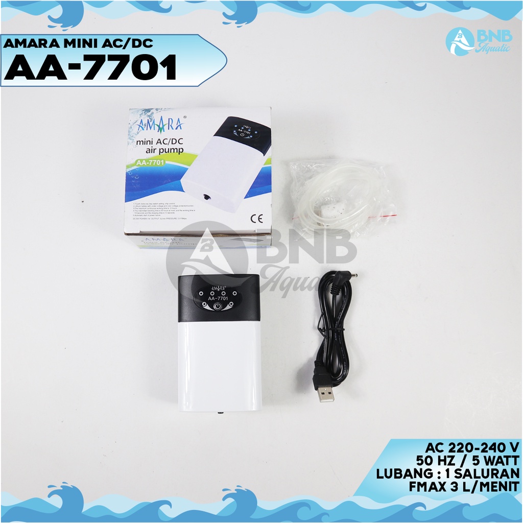 Jual AMARA POMPA UDARA AC DC AERATOR AQUARIUM AA-7701 | Shopee Indonesia