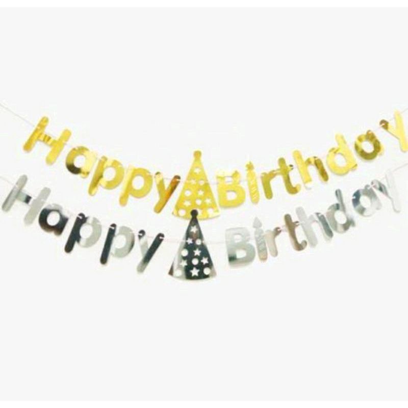 Jual Banner happy birthday estetik set | bunting flag happy birthday ...